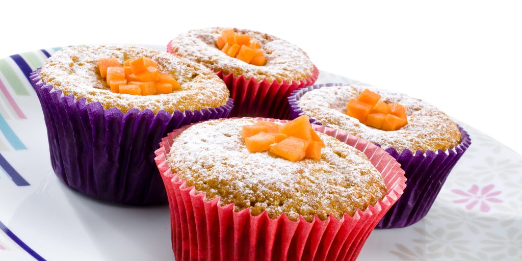 Muffin de cenoura com manga – Alimente-se Bem